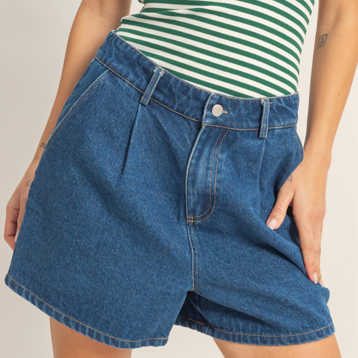Enzyme Wash Denim Shorts – HYFVE